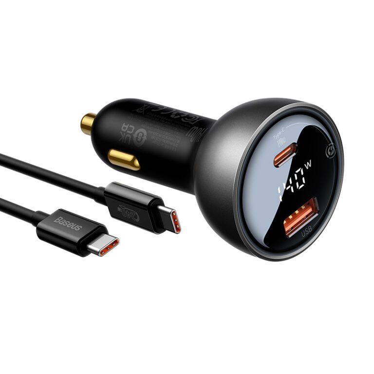 Baseus 140W Digital Display PD3.1 Dual U+C Fast Charging Car Charger ...